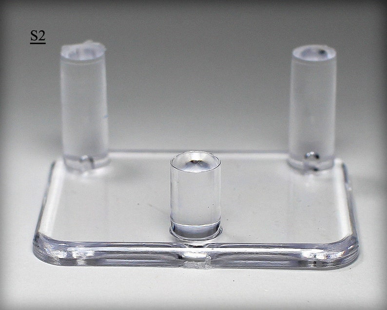 Three Peg Clear Acrylic Mineral Specimen Display Stand (small Size) - Etsy