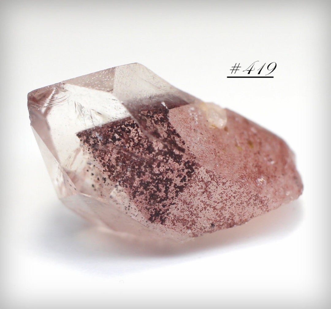 Fine Single Red Sunset Phantom Quartz Crystal, From the Kakamunurle ...