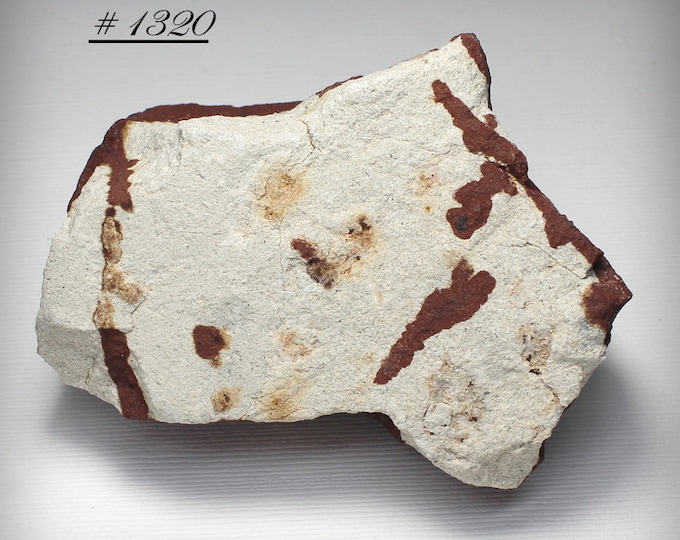 Desert Stone - Red Hematite on White Andesite, From the Tucson ...
