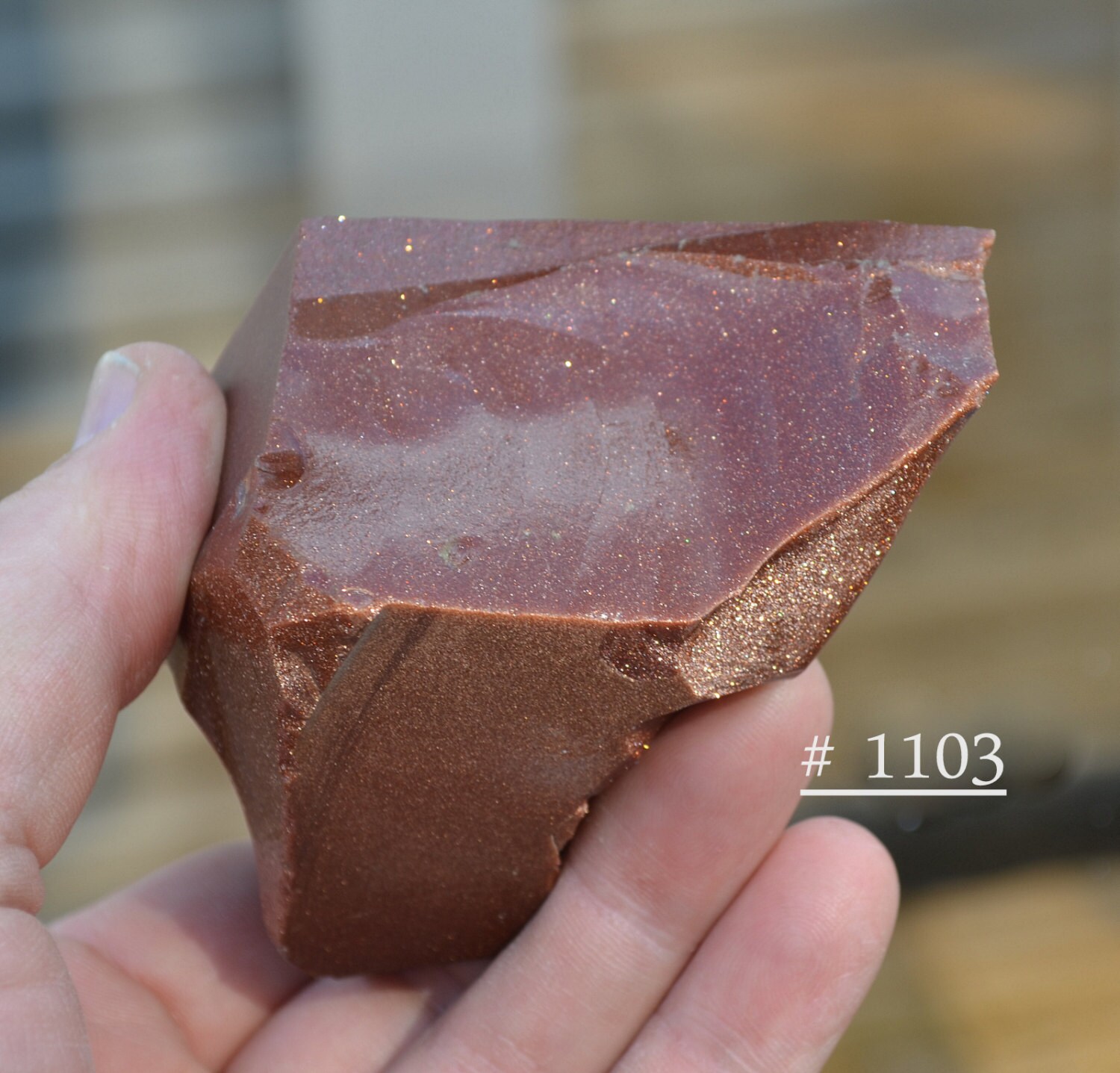 Large Sparkly Copper Colored Goldstone Gemstone Rough | Etsy