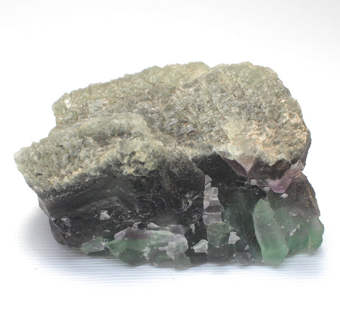 Rare Green and Lavender Octahedral Fluorite Cluster, From the Gila ...
