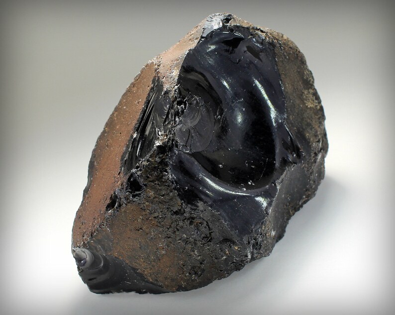 Large Glassy Beautiful Obsidian Cobble with Great Black | Etsy