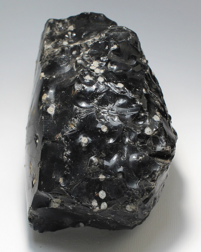 Large Snowflake Obsidian Raw Glassy Cobble of Aphanitic Lava - Etsy