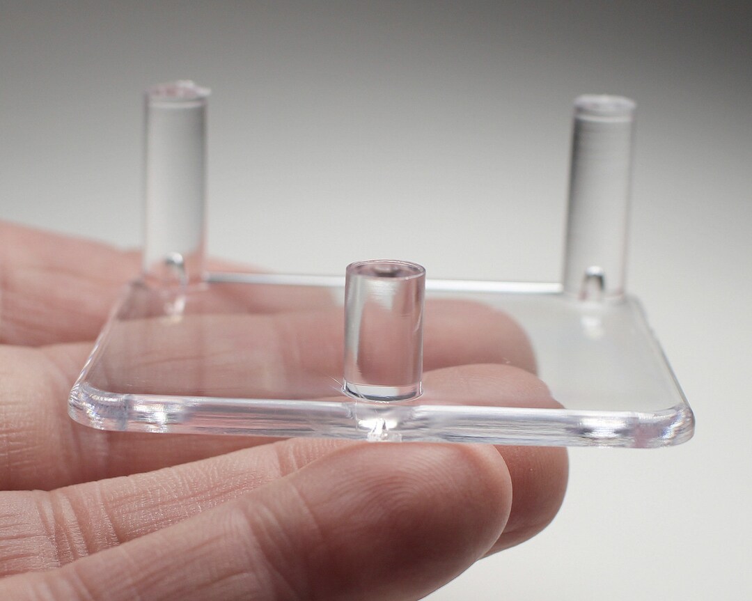 Three Peg Clear Acrylic Mineral Specimen Display Stand (medium Size) - Etsy