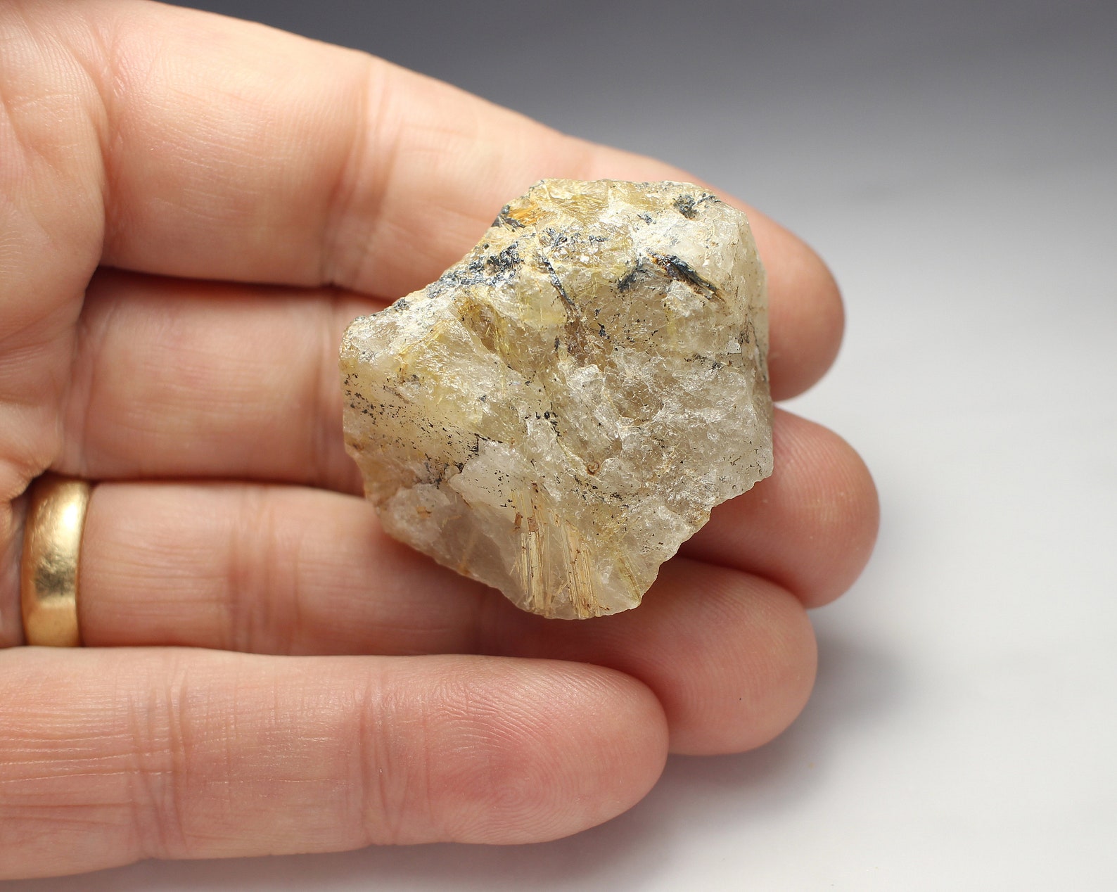 Rutilated Quartz Rough Lightly-Smoky Quartz with Jackstraw | Etsy