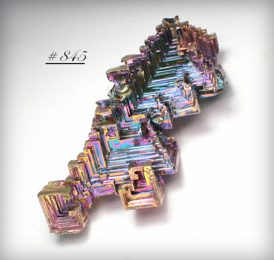 Exceptional Laboratory-grown Bismuth Crystals in Bold Prismatic Rainbow ...
