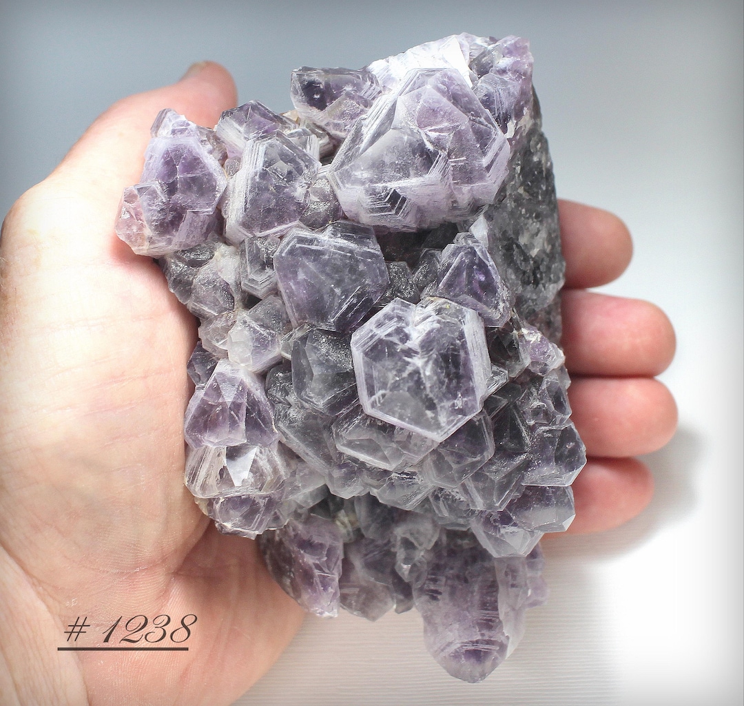 Large Rare Growth Interference AND Phantom Amethyst Crystal Cluster ...