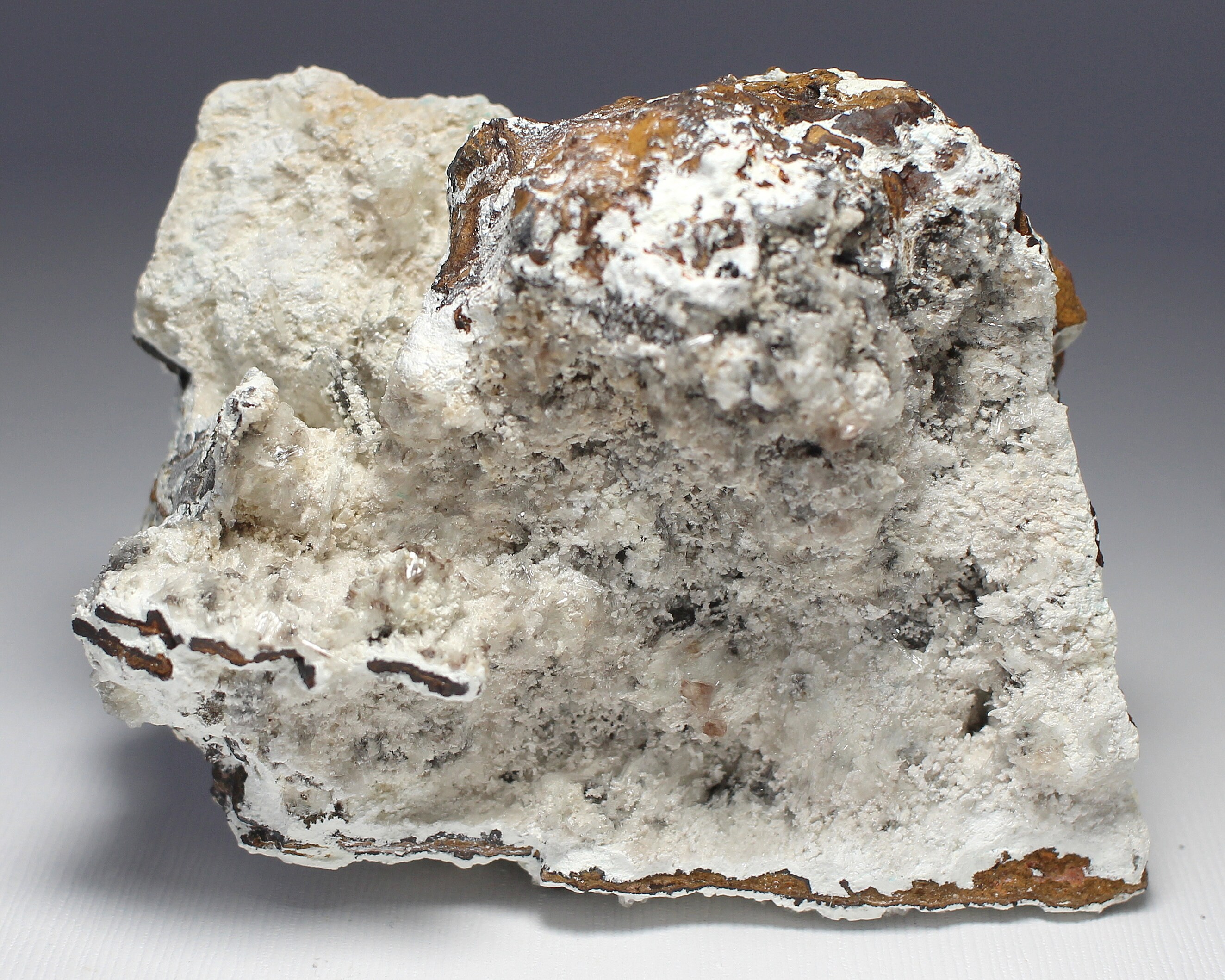 White Hydrozincite With Selenite and Limonitic Matrix From - Etsy