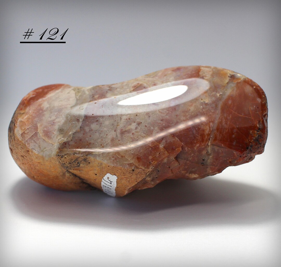 Larger, Partially-polished, Red Jasper Agate Palm Stone From Lake ...