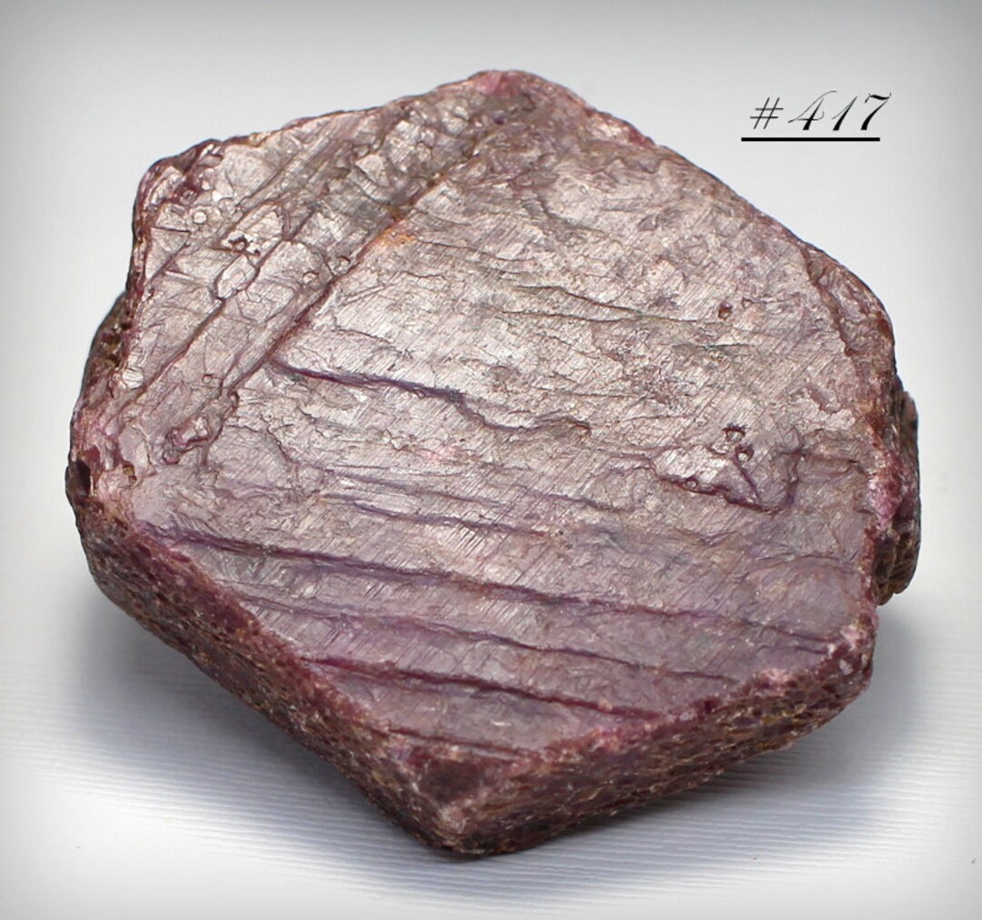 Large Ruby Crystal - Vintage Deep Red-purple Ruby Corundum Crystal With ...