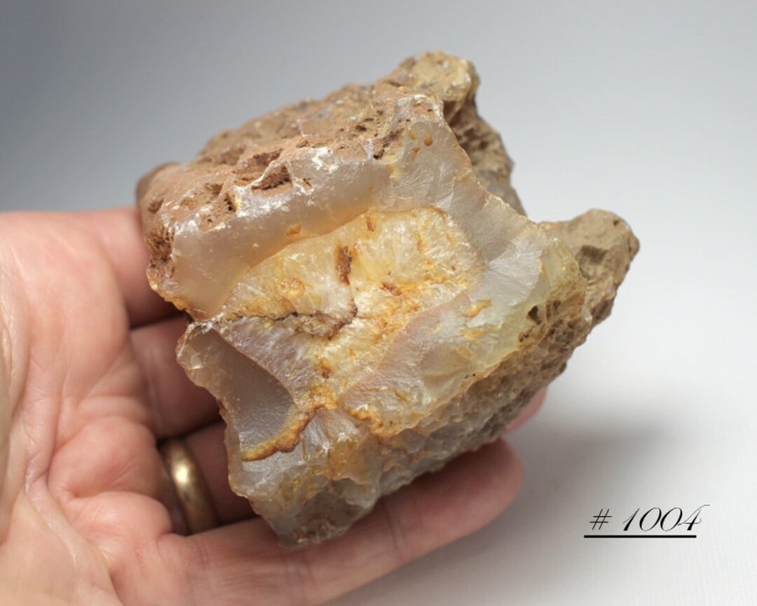 Carnelian Quartz Cobble - Larger Cobble of Carnelian Quartz With Quartz ...