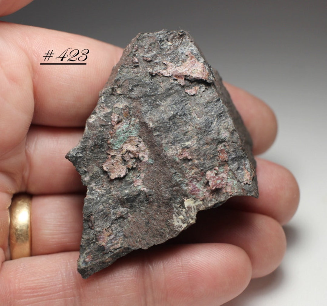 Native Copper on Basalt Mineral Crystal Display Specimen Michigan - Etsy