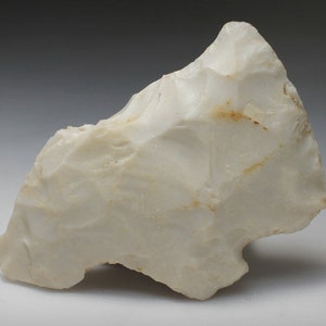 Authentic, Neolithic Native American Stone Scraper, Knapped of White ...