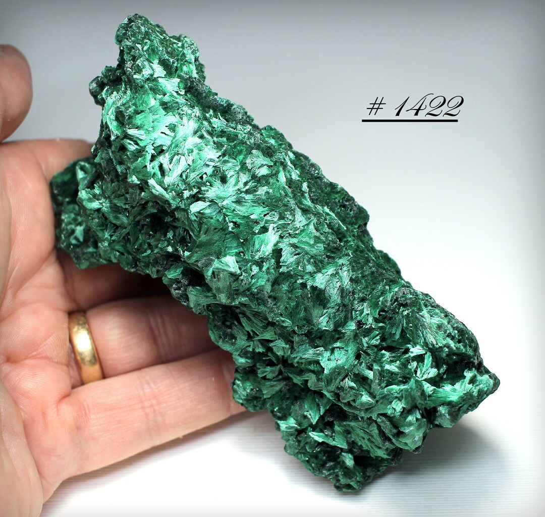 Large Malachite Stunning All-around Sparkly VIVID Green Acicular ...