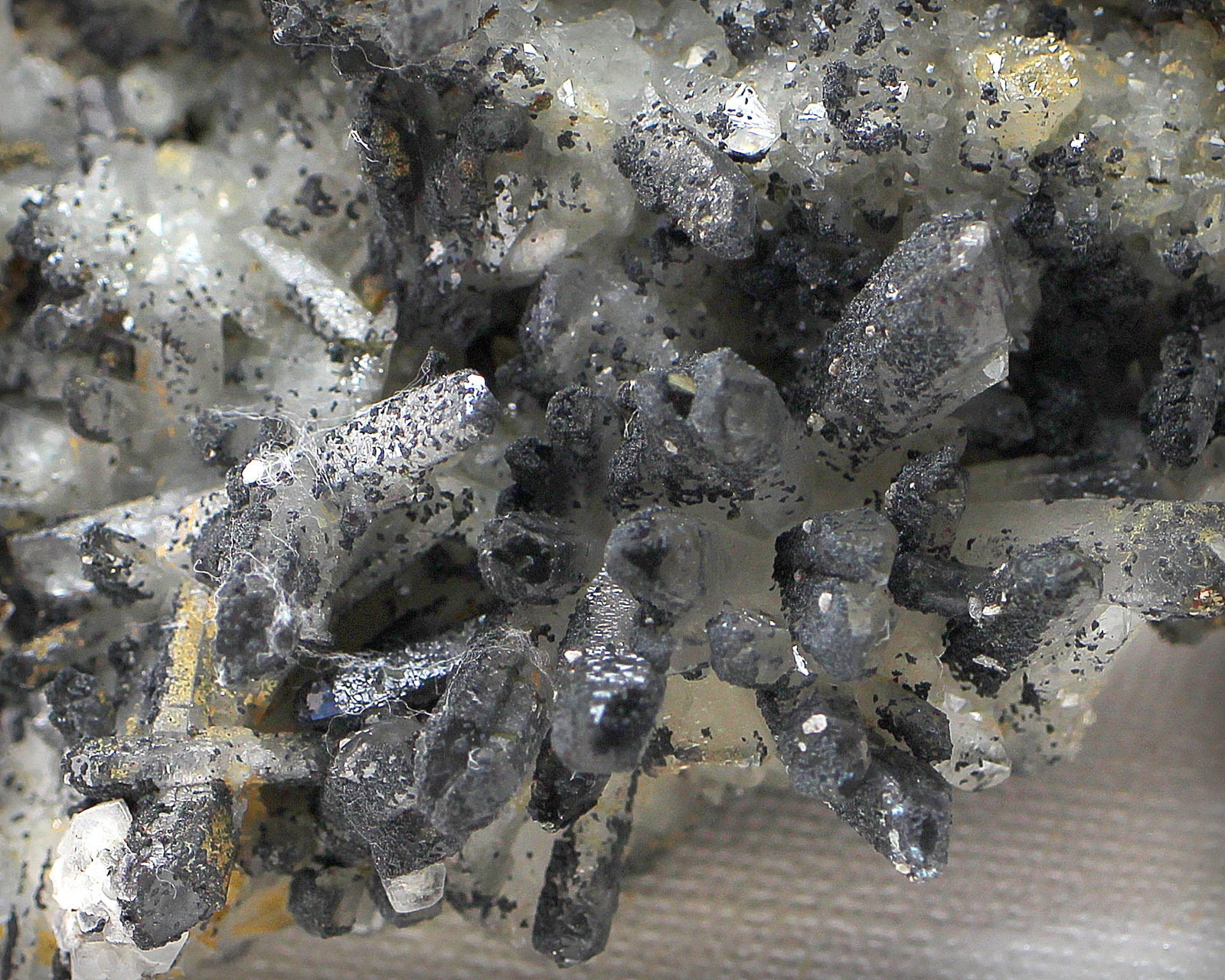 Quartz Crystal Cluster With Specularite Calcite and Pyrite | Etsy