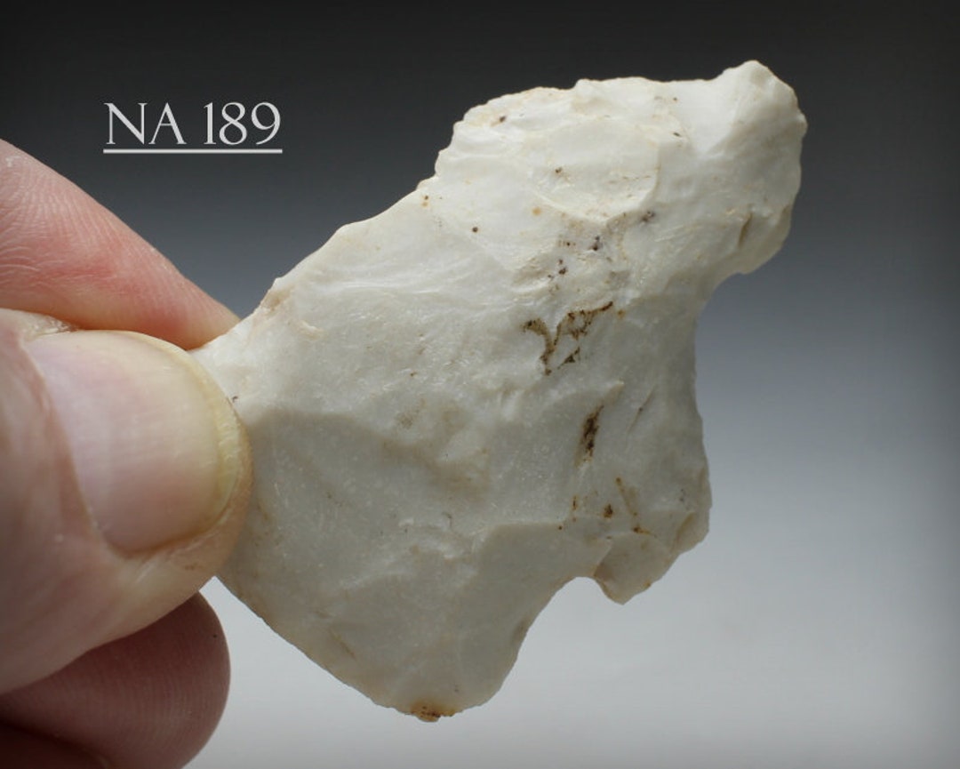 Authentic, Neolithic Native American Stone Scraper, Knapped of White ...
