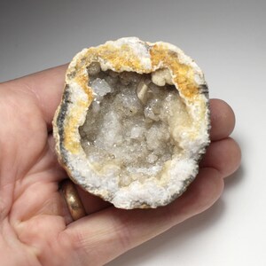 Superb Full Keokuk Geode, With Rhombic Calcite and Sparkly Quartz ...