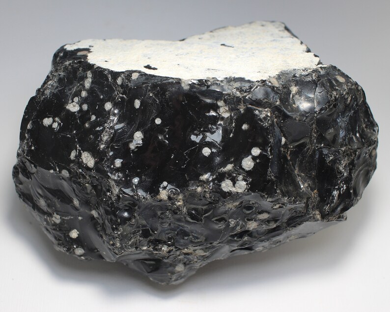 Large Snowflake Obsidian Raw Glassy Cobble of Aphanitic Lava - Etsy