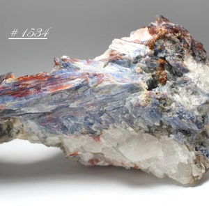 Large Uncommon Blue Kyanite, Quartz, and Red Alurgite, From Minas ...