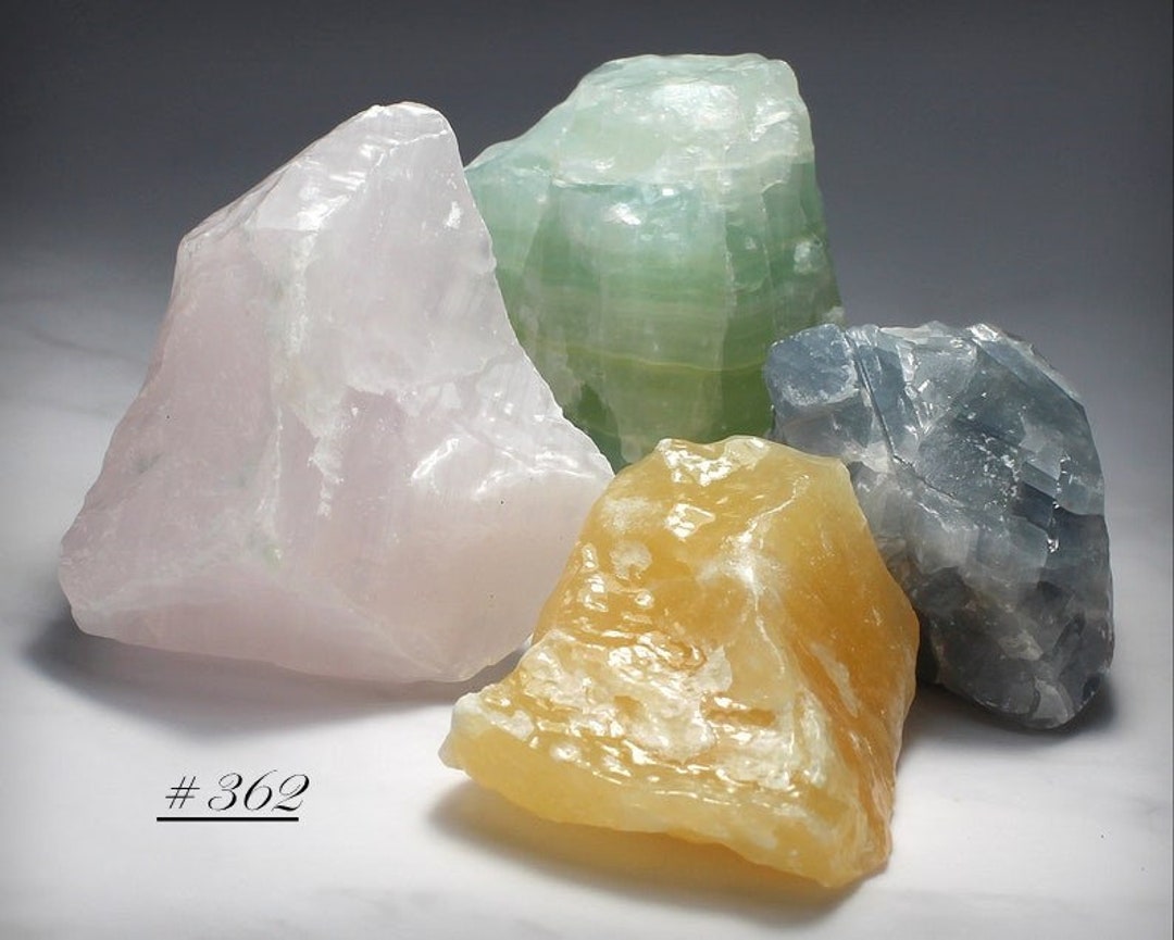 Colorful Calcite Four Etched Calcite Specimens of Different - Etsy