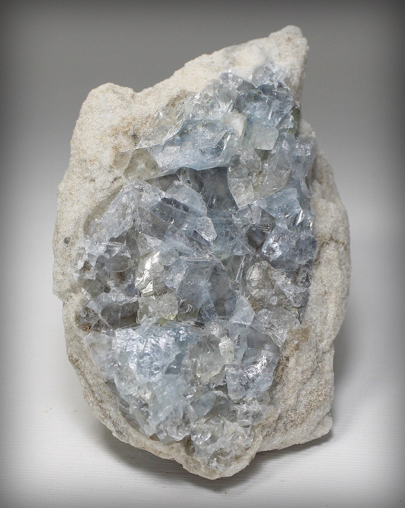 Larger Gorgeous Light-Blue Celestite Mineral Crystal Grouping | Etsy