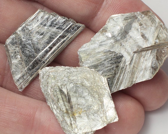 Silver Muscovite Mica Three Mineral Crystal 'Books' | Etsy