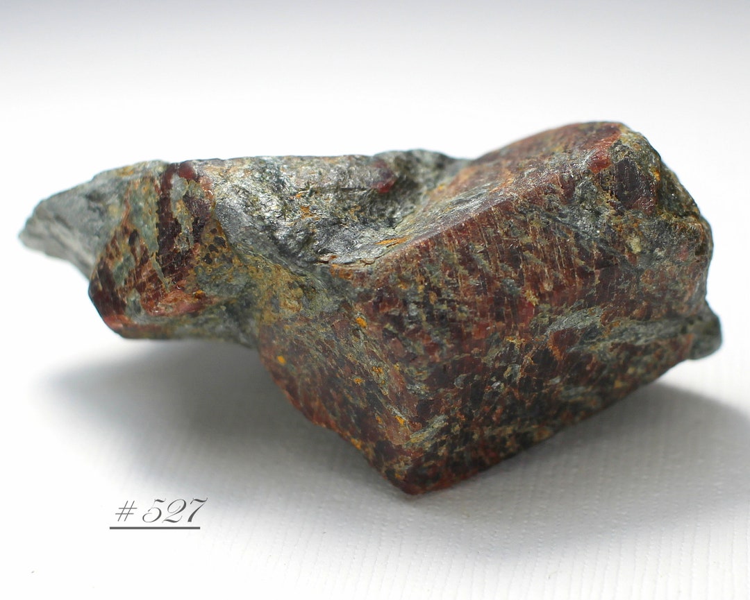 Superb Perfect Red Almandine Garnet in Satiny Green Phyllite and ...