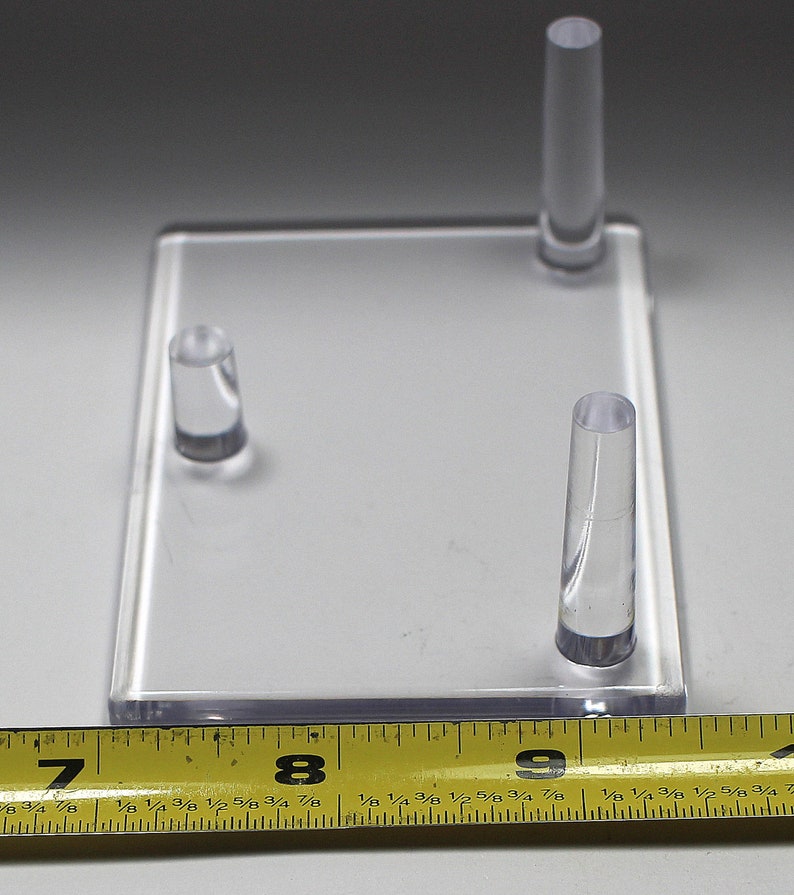 Three Peg Clear Acrylic Mineral Specimen Display Stand (large Size) - Etsy