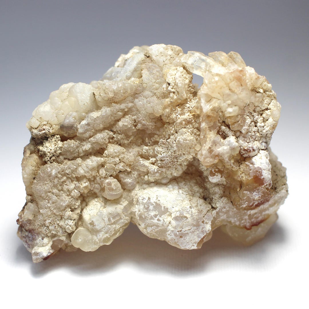 Raw Botryoidal Translucent Fire Agate Chalcedony With Quartz Crystals ...