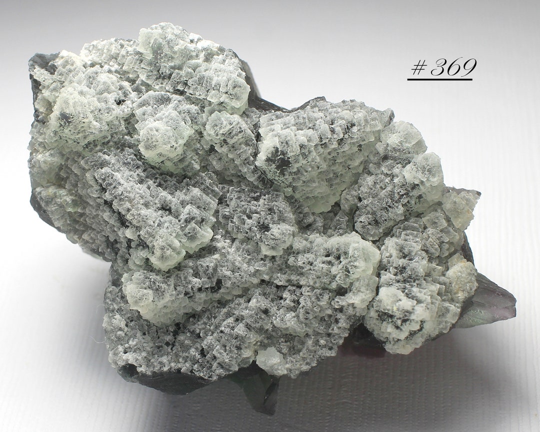 Rare Green and Lavender Octahedral Fluorite Cluster, From the Gila ...