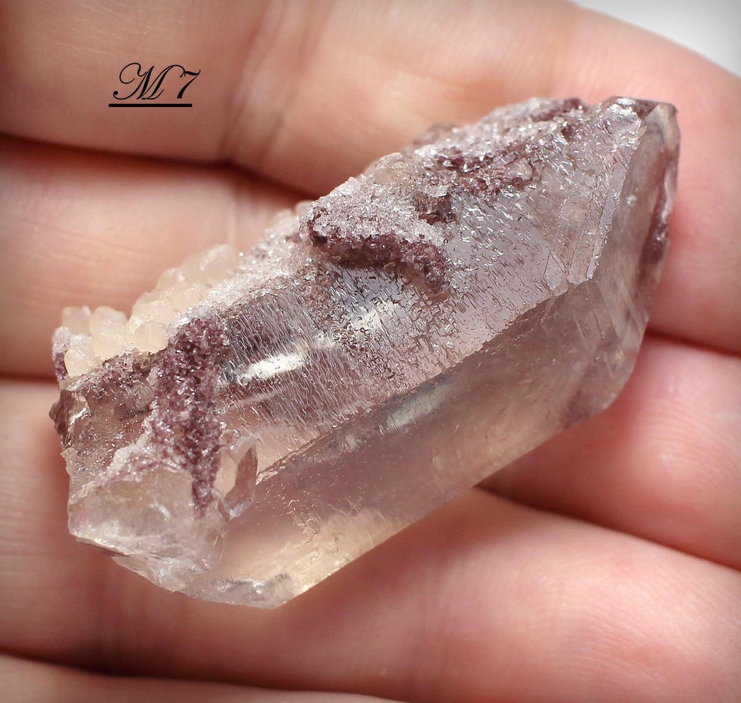 Lustrous, Clear, Glassy, Quartz Crystal With Sparkly Druse, Red ...