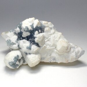 Blue Celestite With White Calcite, From the Mojina Mine, Chihuahua ...
