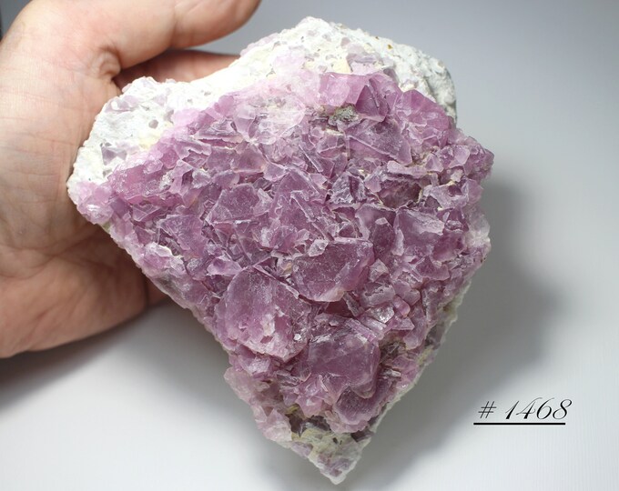 Lavender Rose-pink Fluorite - Large Display Piece of Pink Mina Navidad ...