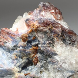 Large Uncommon Blue Kyanite, Quartz, and Red Alurgite, From Minas ...