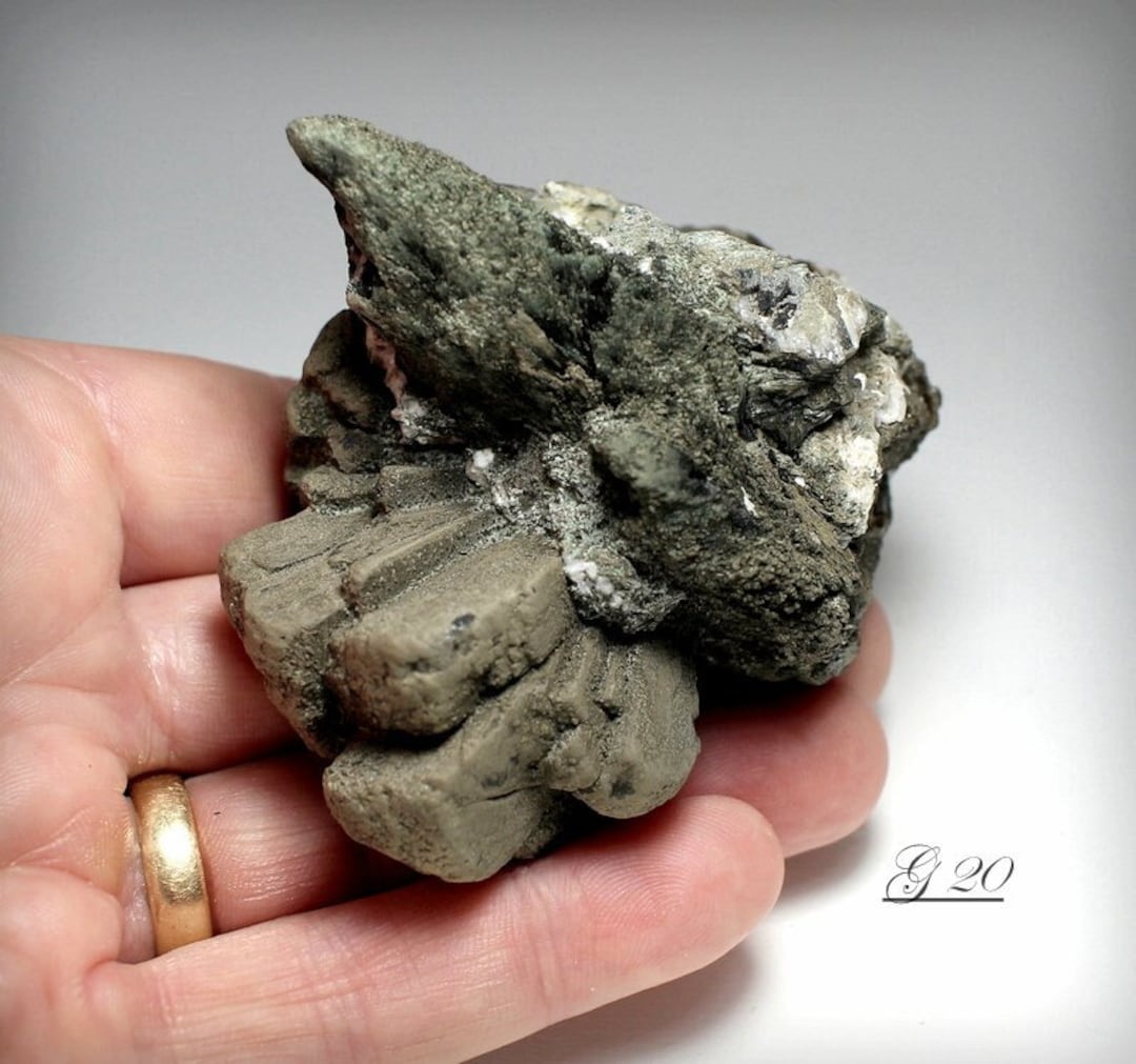 Fine Specimen of Ilvaite, Arsenopyrite, Calcite, and Chorite - Mineral ...