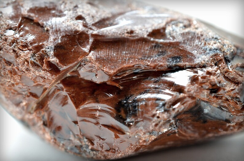 Good-Sized Pure Mahogany Obsidian Cobble Glassy Conchoidal | Etsy