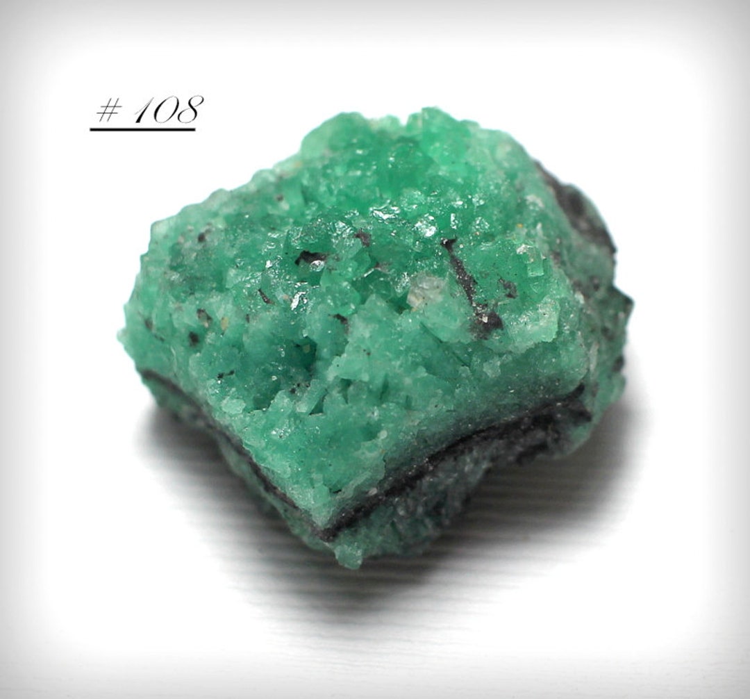 Emerald, Colombia - Bright Green Emerald Crystal Cluster on Matrix ...