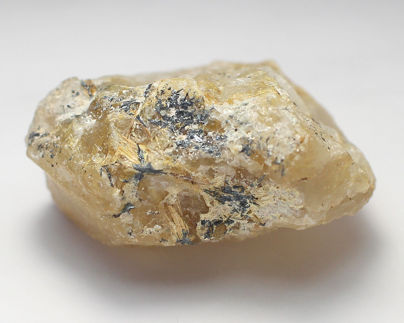 Rutilated Quartz Rough Lightly-Smoky Quartz with Jackstraw | Etsy