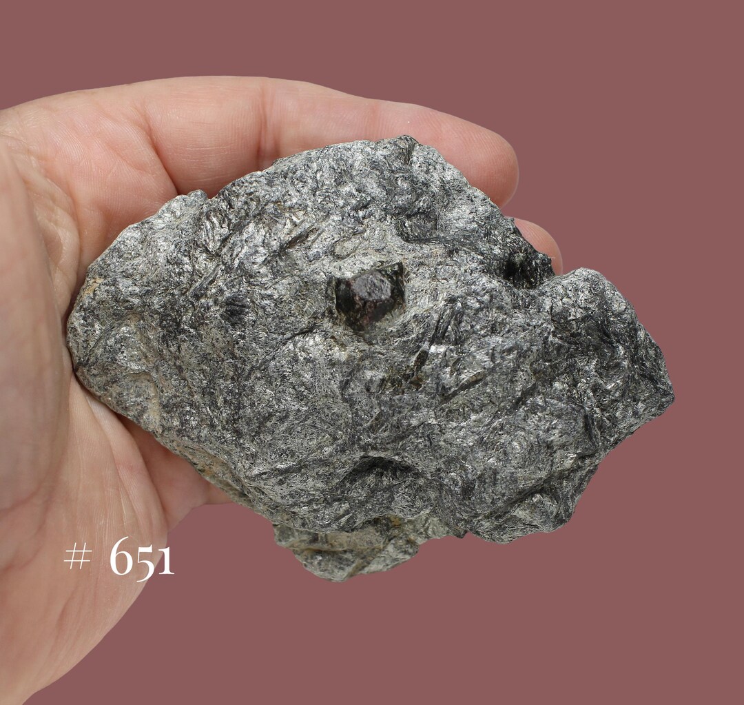 Dark Red Almandine Garnets in Shiny Mica Schist Matrix, From North ...