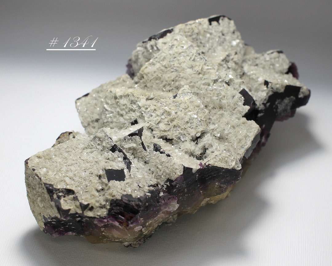 Fluorite, Barite Cave-in-rock Large Specimen of Sparkling Barite Druse ...
