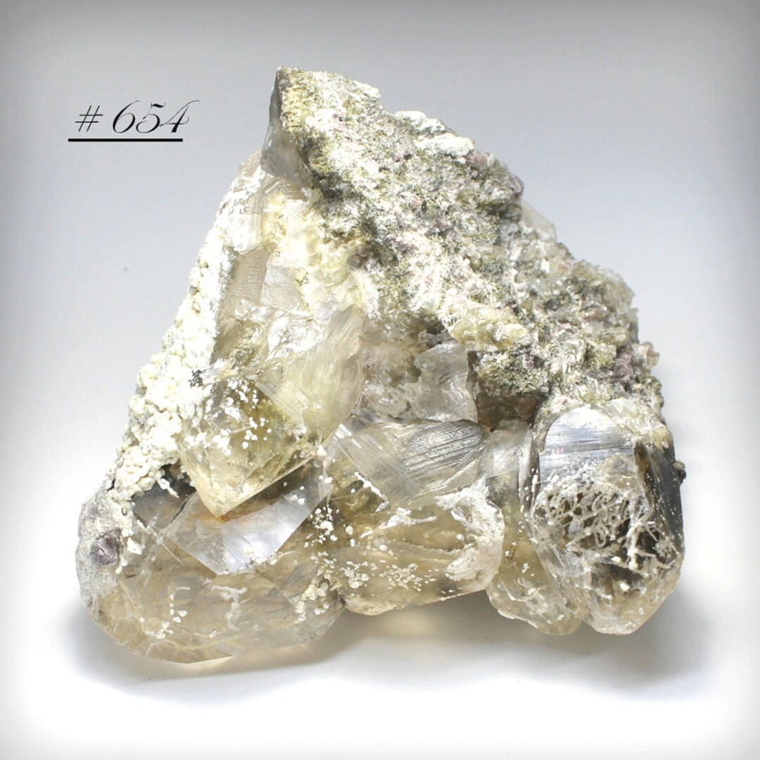 Large Crystal Combination Piece With Purple Lepidolite, Smoky Quartz ...