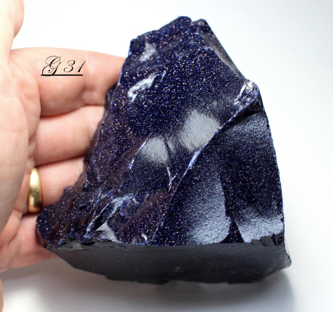 Royal Blue Goldstone Pretty and Sparkly Large Royal Blue-colored ...