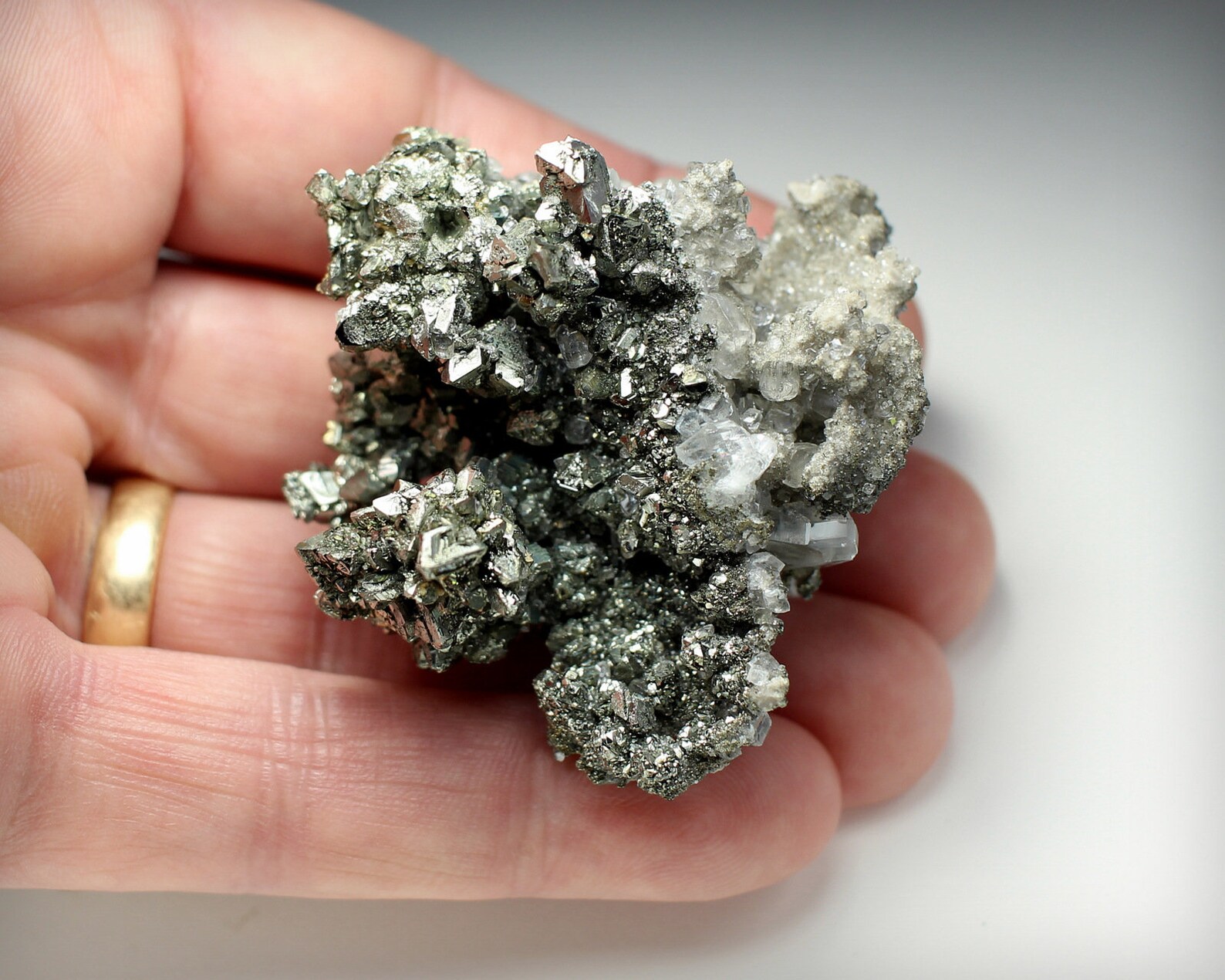 Bright Euhedral Marcasite Crystals With Sparkly Calcite and - Etsy