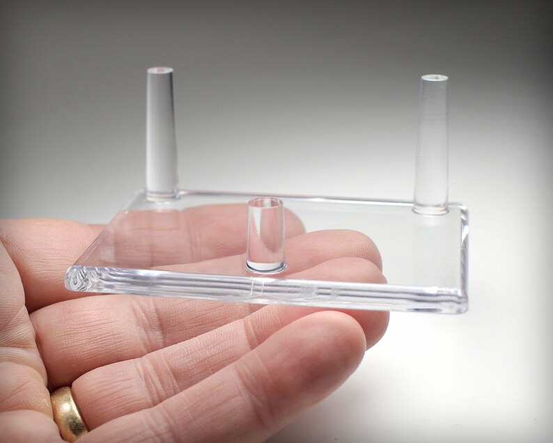 Three Peg Clear Acrylic Mineral Specimen Display Stand (large Size) - Etsy