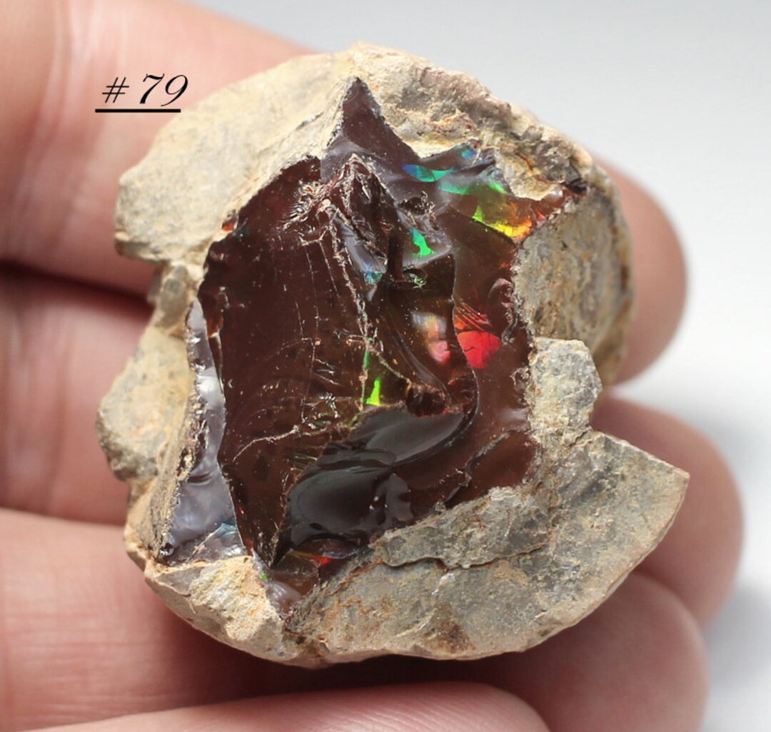 Ethiopian Precious Opal - Ethiopian Opal Half Nodule With Terrific ...