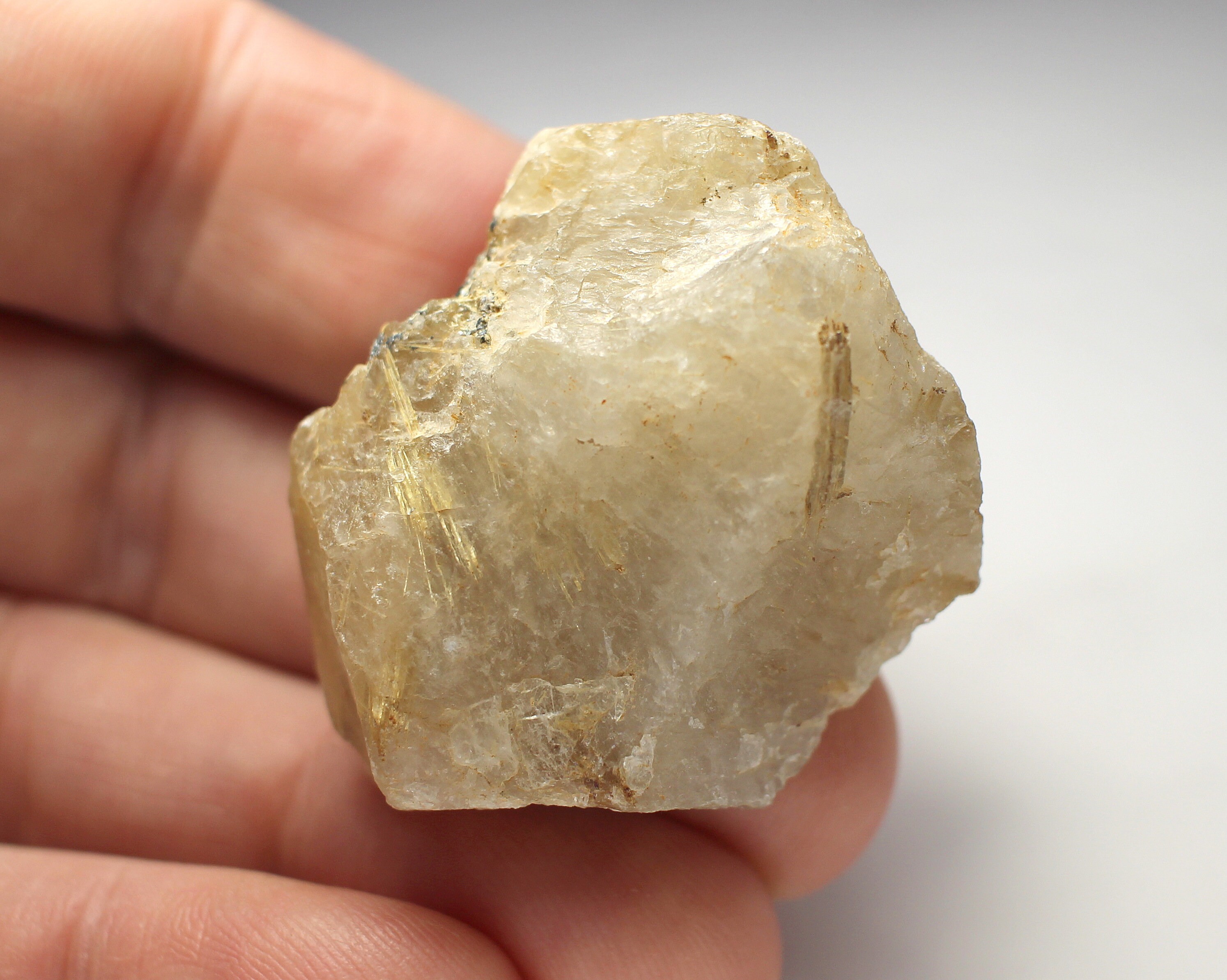 Rutilated Quartz Rough Lightly-Smoky Quartz with Jackstraw | Etsy