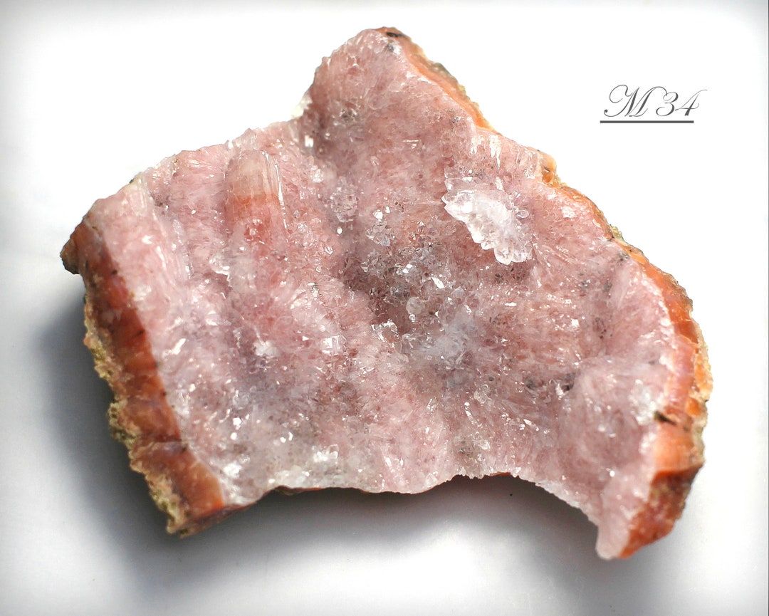 Red Quartz Geode Segment From Morocco - Etsy