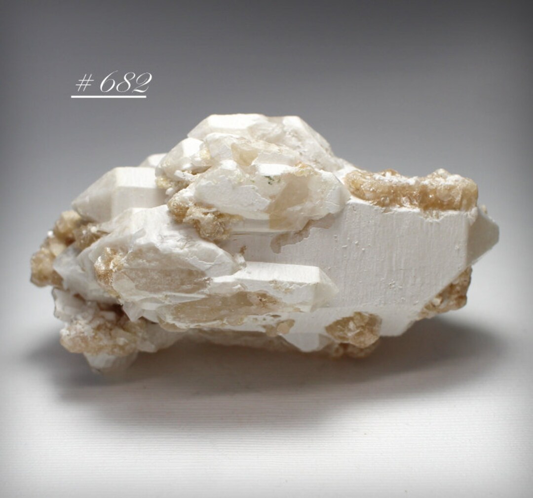 UNIQUE White Quartz With Smoky Phantom Quartz and Books of Tan ...