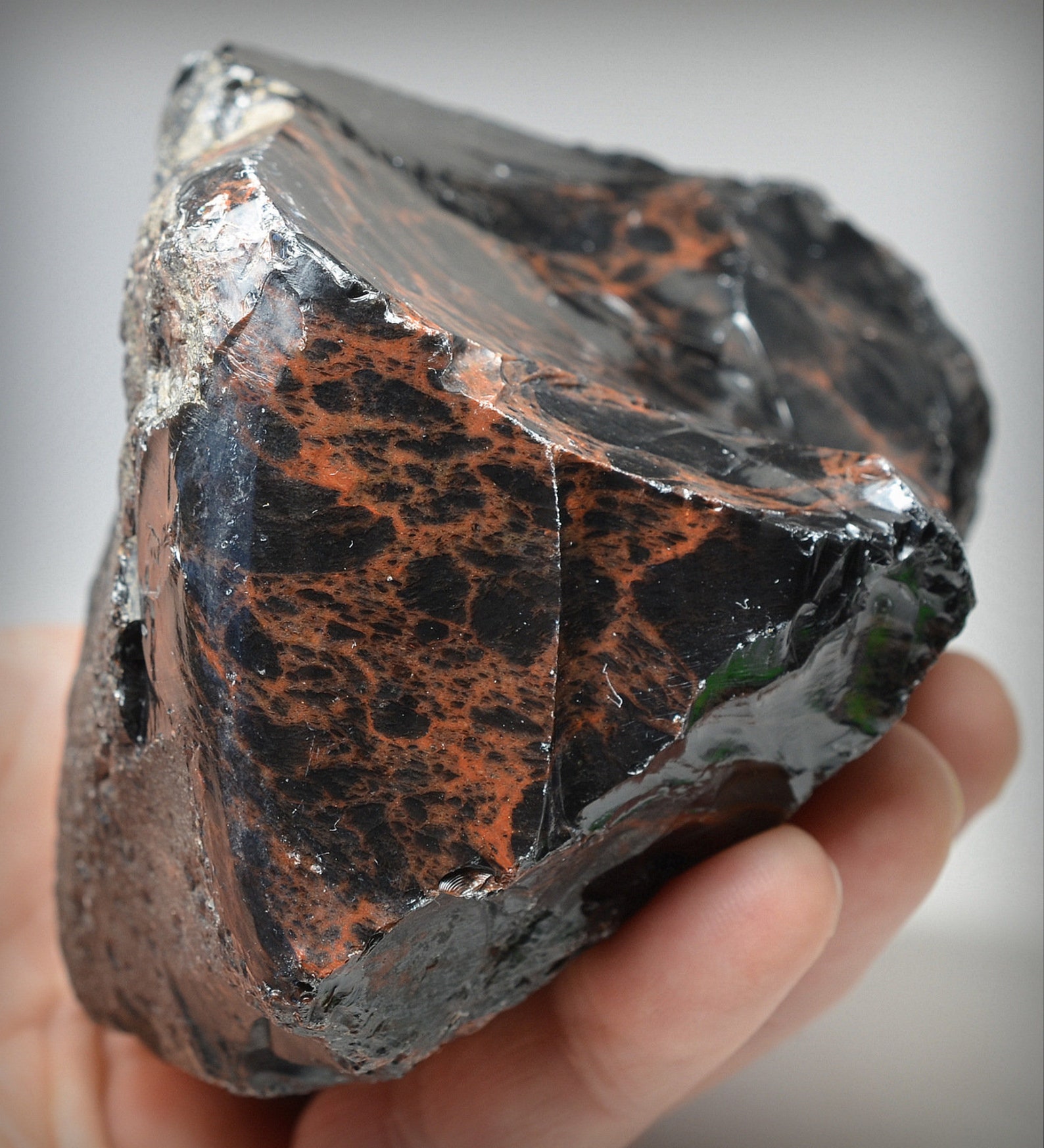 Large Gorgeous Raw Mahogany Obsidian Cobble Rock and - Etsy