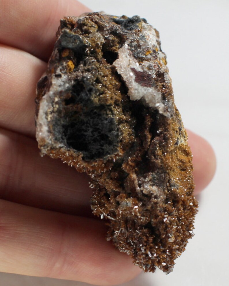 Vanadinite Endlichite Crystals on Quartz: Mineral Specimen, Chihuahua ...